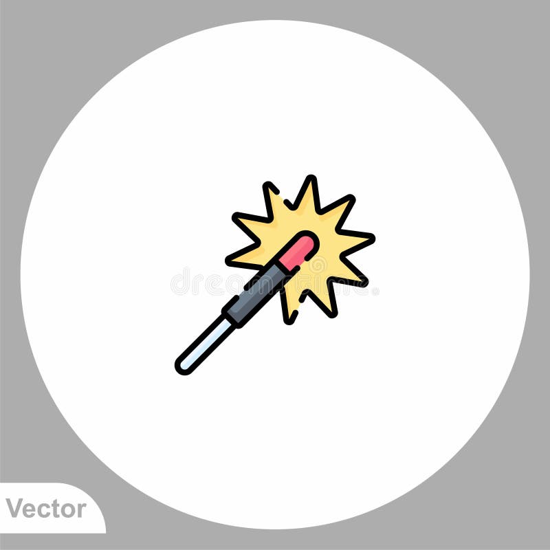 Sparkler Vector Icon Sign Symbol Stock Vector - Illustration of design ...