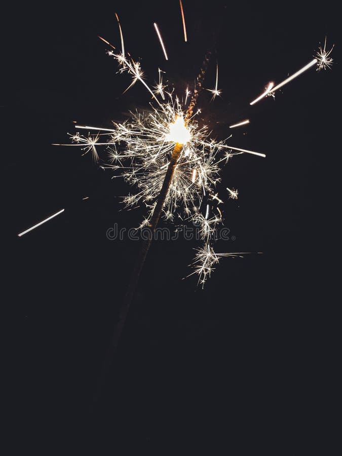 Sparkler stock photo. Image of fire, golden, flames - 234009514