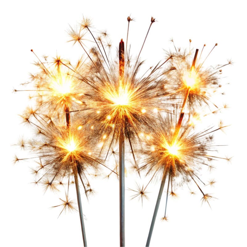 Sparklers Isolated on White Stock Illustration - Illustration of ...