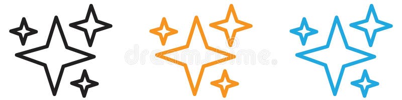 Sparkles Shine Vector Logo Set Collection for Web App Ui Stock Vector ...