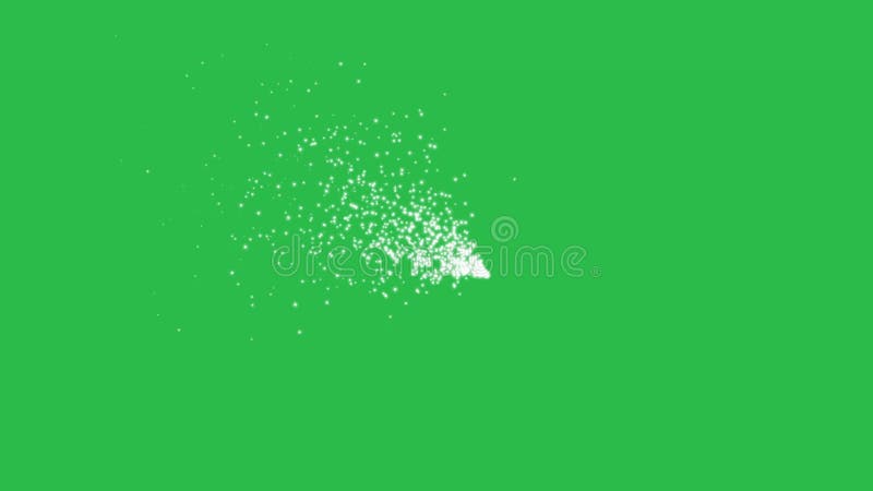 Sparkles Streaming on Green Screen Background Motion Graphic Effects ...