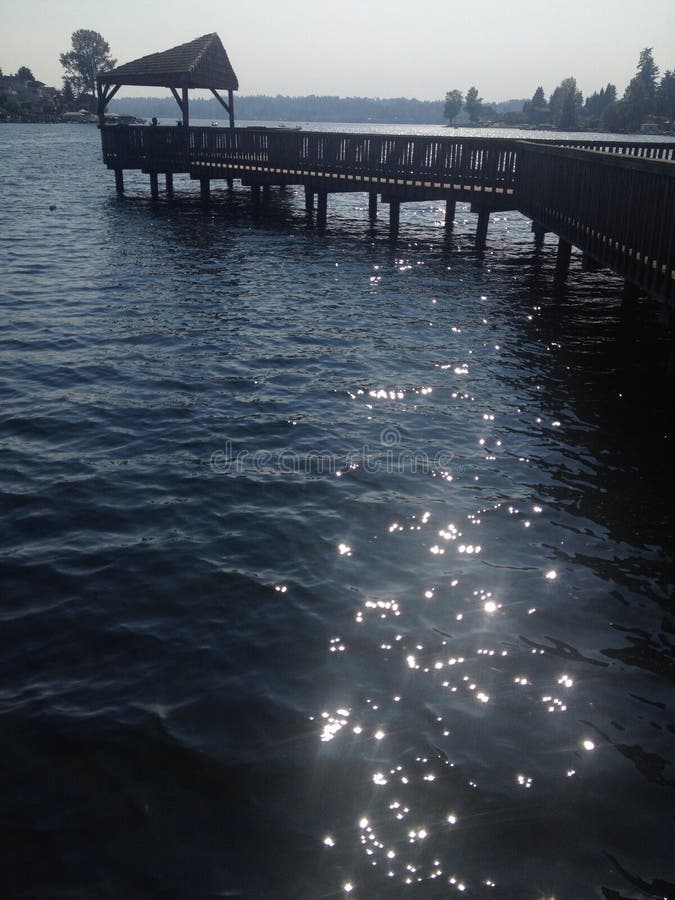 Sparkles on water stock image. Image of dock, pier, water - 58340969