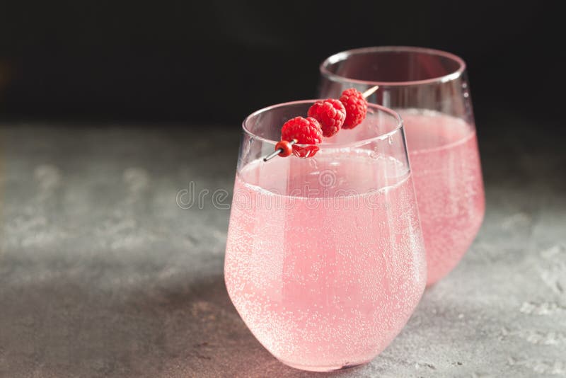 Sparklind Pink Raspberry Lemonade Stock Photo - Image of alcohol, glass ...