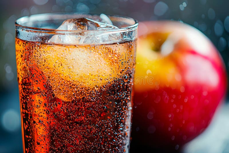 This Sparkling Apple Cider with Ice and Lemon Slice is Perfect for ...