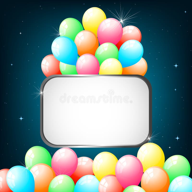 Sparkling Balloon stock vector. Illustration of birthday - 20735358