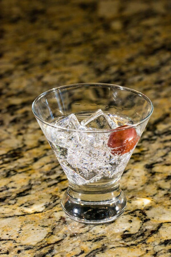Sparkling Beverage on Ice with Fruit Stock Image - Image of drink ...