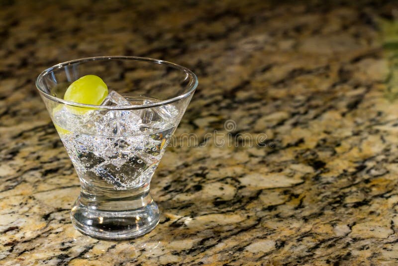 Sparkling Beverage on Ice with Fruit Stock Photo - Image of fruit ...