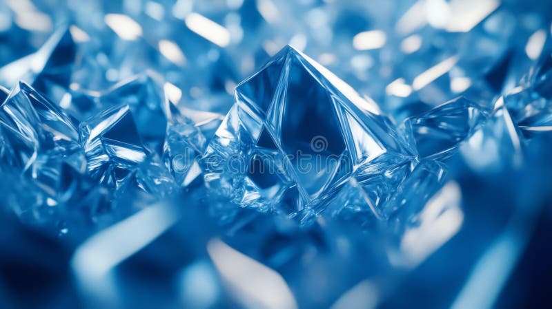 Sparkling Blue Crystal Cluster Abstract Texture Stock Illustration ...