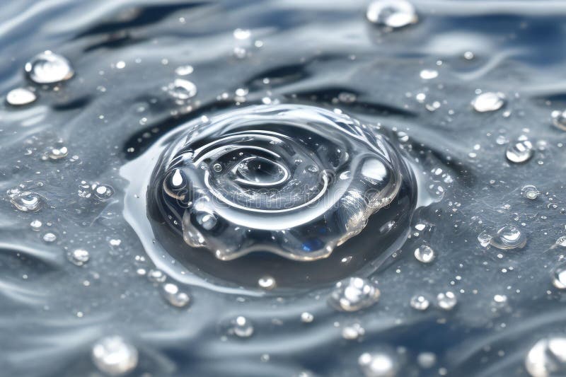 Sparkling Blue Drops in a Clear Ocean Stock Illustration - Illustration ...