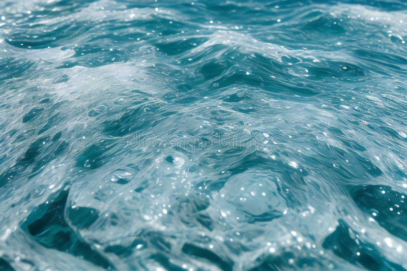 Sparkling Blue Drops in a Clear Ocean Stock Illustration - Illustration ...