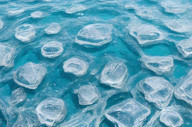 Sparkling Blue Drops in a Clear Ocean Stock Illustration - Illustration ...