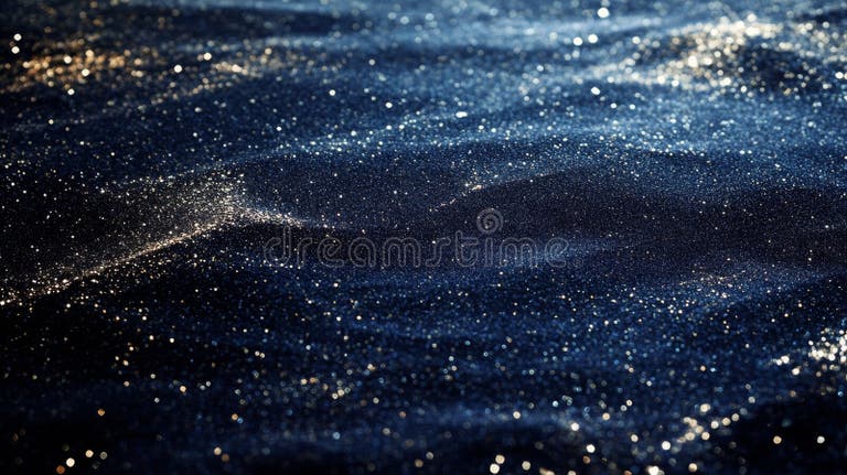 Sparkling Blue Glitter Waves Create a Mesmerizing Visual Effect for ...