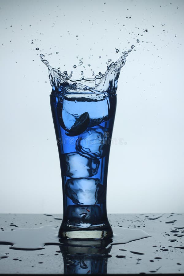 Sparkling Blue Mocktail Splash Photography Stock Photo - Image of ...