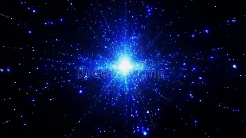 Sparkling Blue Particles in Light Rays Endless Loop Stock Footage ...