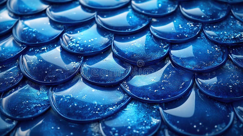 Sparkling Blue Scale Texture Background Stock Illustration ...