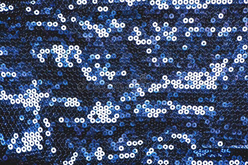 Sparkling Blue Sequin Textile Background. Stock Image - Image of ...