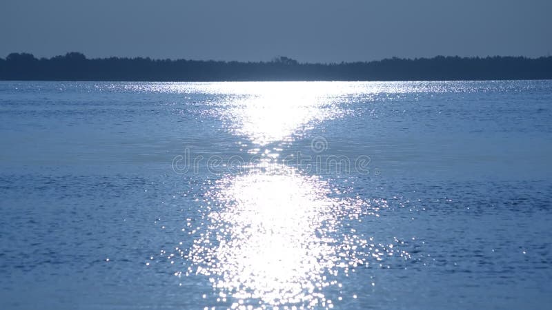 Sparkling Blue Water Surface with Sun Light Path Stock Video - Video of ...