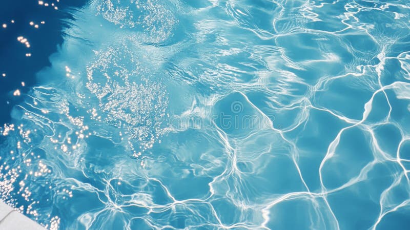 Sparkling Blue Water Surface Sunlight Reflections Wavy Patterns Stock ...