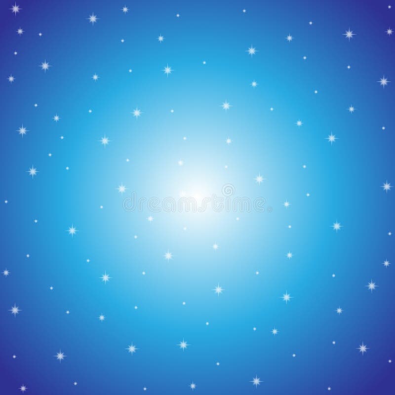 Sparkling Blue Star Background, Vector Illustration Stock Vector ...