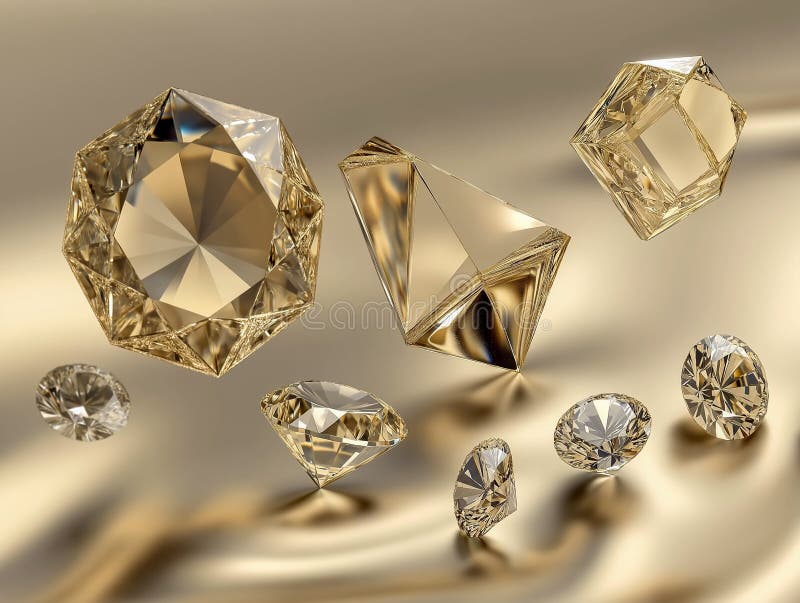 Sparkling Bright Diamonds Background Stock Illustration - Illustration of dazzling, gemstones ...