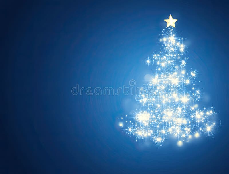 Sparkling Christmas Tree stock photo. Image of card - 351472040
