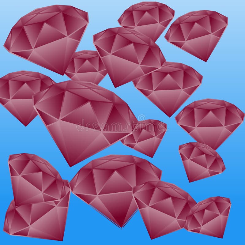 Sparkling Chunks of Diamond Jewelry Stock Illustration - Illustration ...