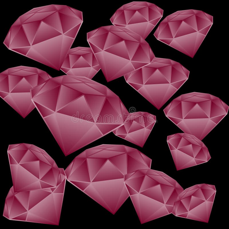 Sparkling Chunks of Diamond Jewelry Stock Illustration - Illustration ...
