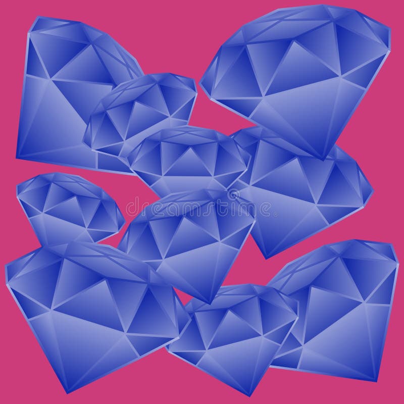 Sparkling Chunks of Diamond Jewelry Stock Illustration - Illustration ...