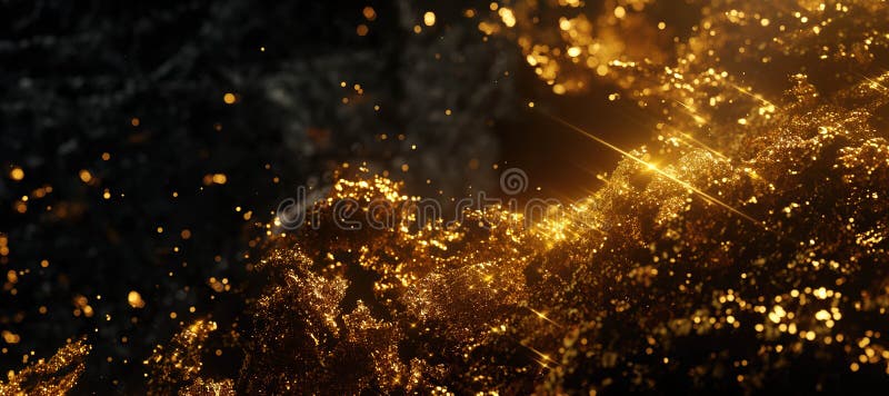 Sparkling Circles of Dim Gold Light Background, Celebration, Party ...