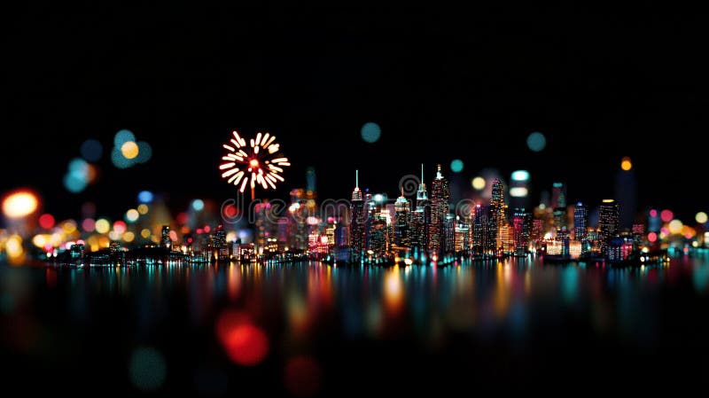 Sparkling City Fireworks Light Up the Night, a Festive Celebration ...
