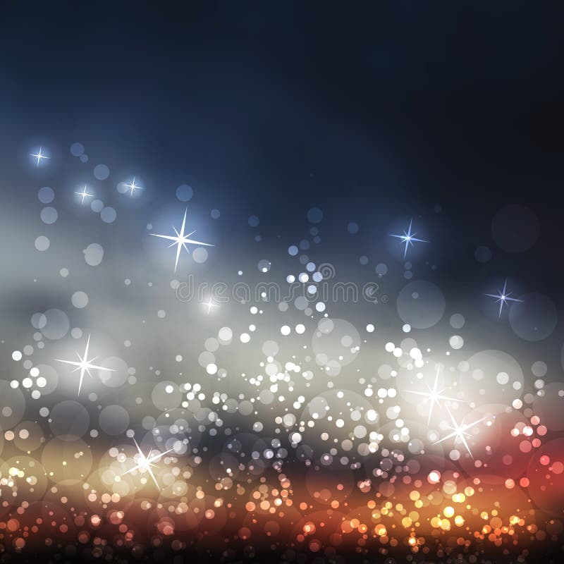 Sparkling Cover Design Template with Abstract, Blurred Background Stock ...