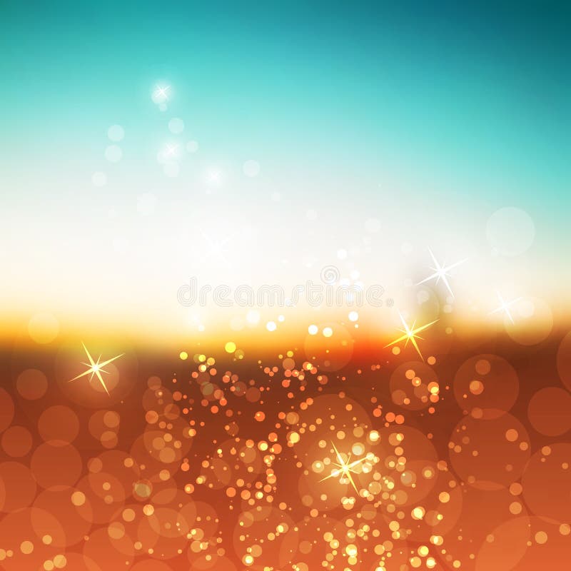 Sparkling Cover Design Template with Abstract Blurred Background Stock ...