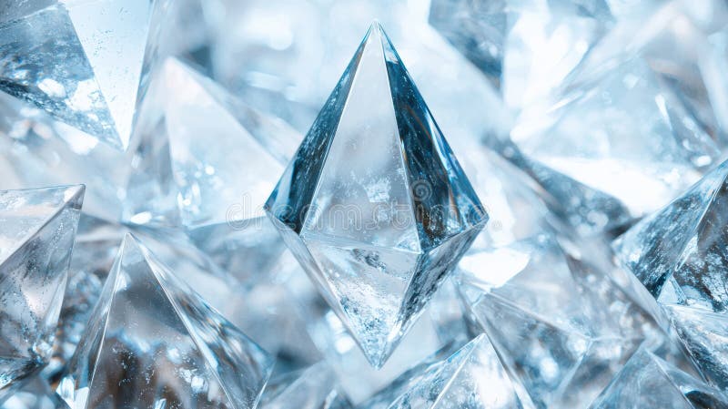 Sparkling Crystal Clear Ice Shards Stock Illustration - Illustration of ...