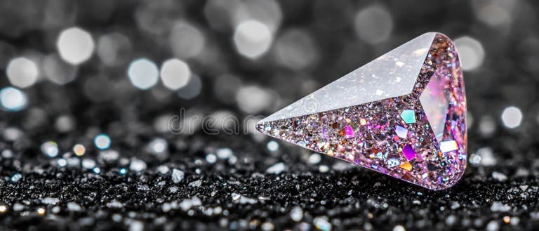 Sparkling Crystal Cone on Glitter Luxury Stock Illustration - Illustration of object, product ...