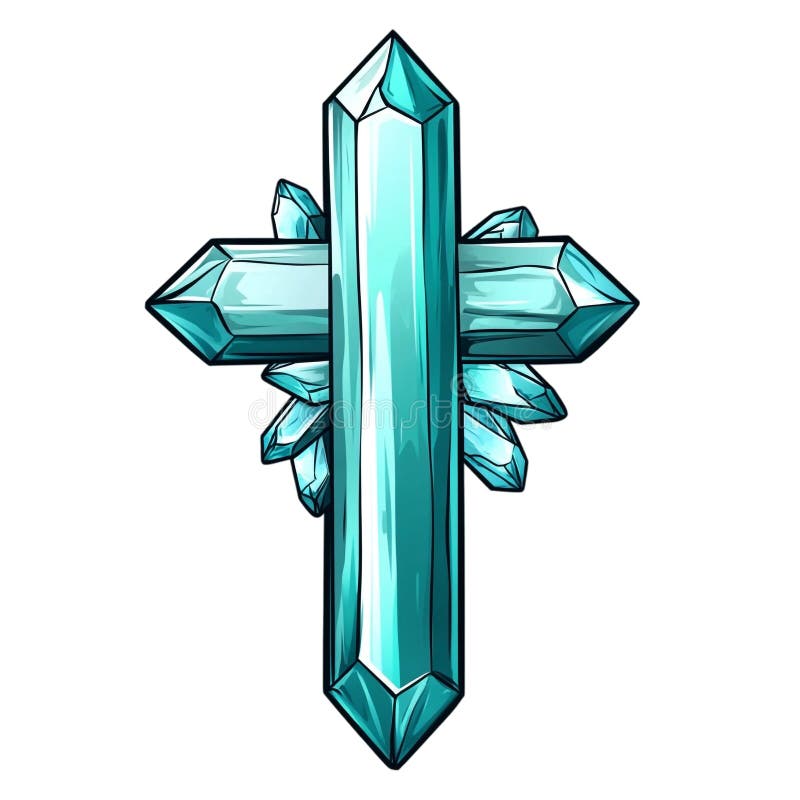 Sparkling Crystal Cross Divine Light Sacred Geometry Stock Illustration ...