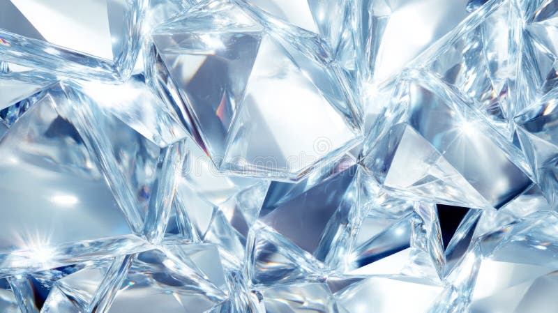 Sparkling Crystal Fragments Glimmering Brightly Stock Illustration ...