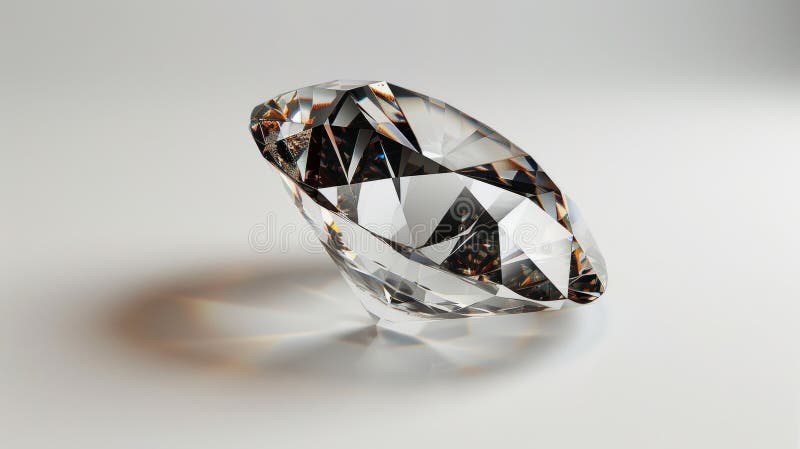 Sparkling Crystal Gem Reflecting Light on a Smooth Surface Stock Image ...