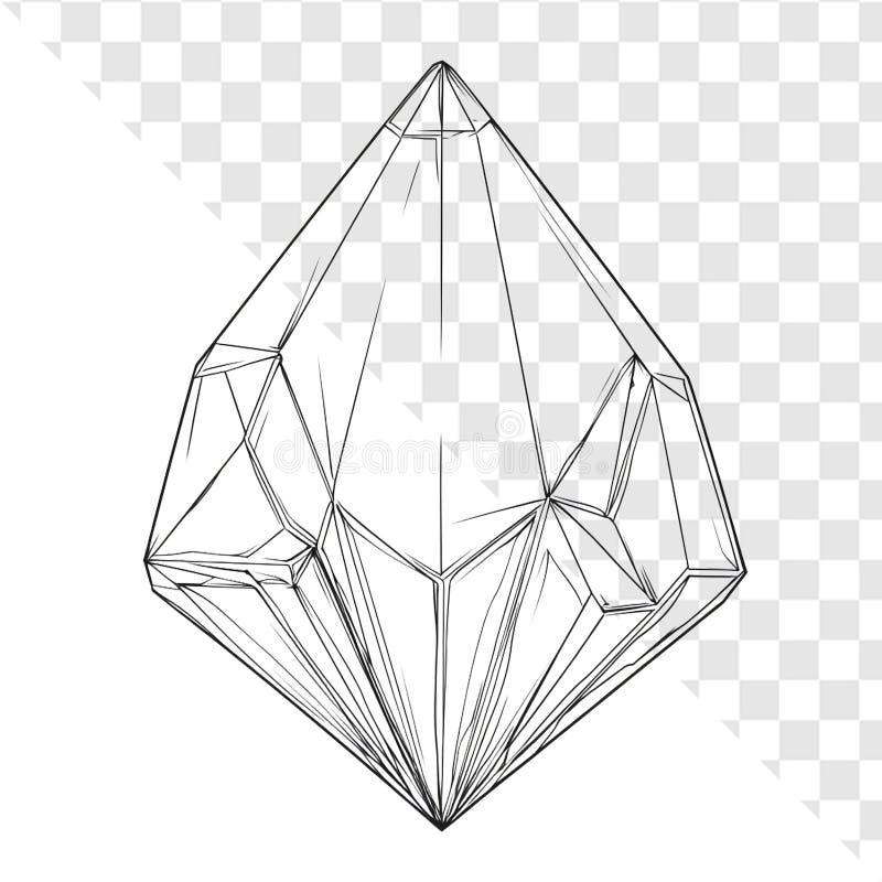 Sparkling Crystal Gemstone Elegant Design Stock Illustration ...