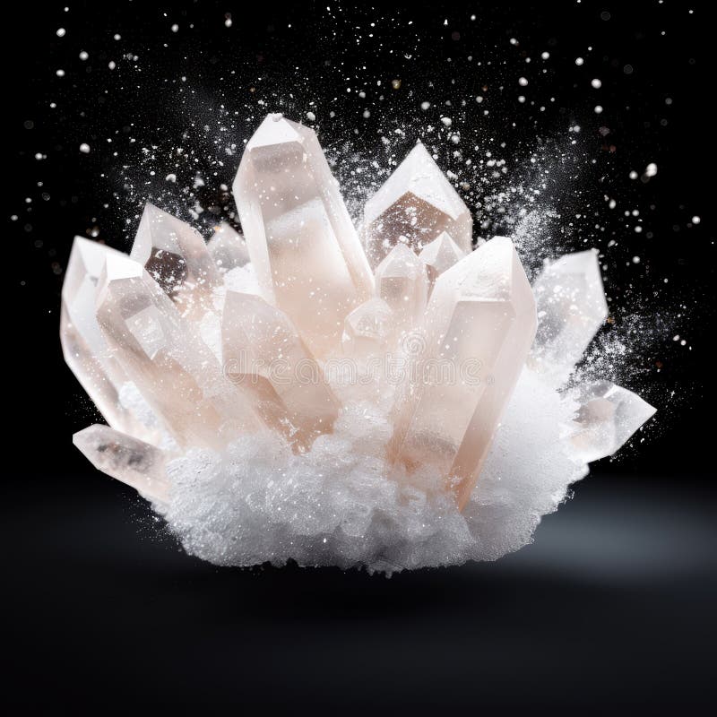 Crystal Cluster Black Background Stock Illustrations – 957 Crystal ...