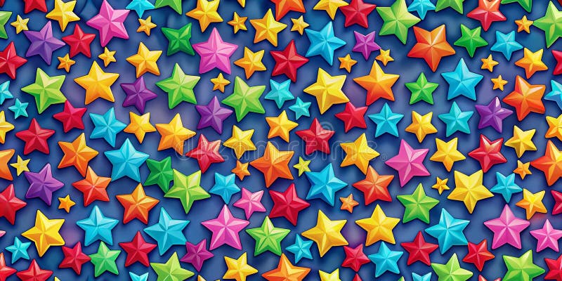 Sparkling 3D Star Pattern for Kids Decor, Crafts, and Design Projects ...
