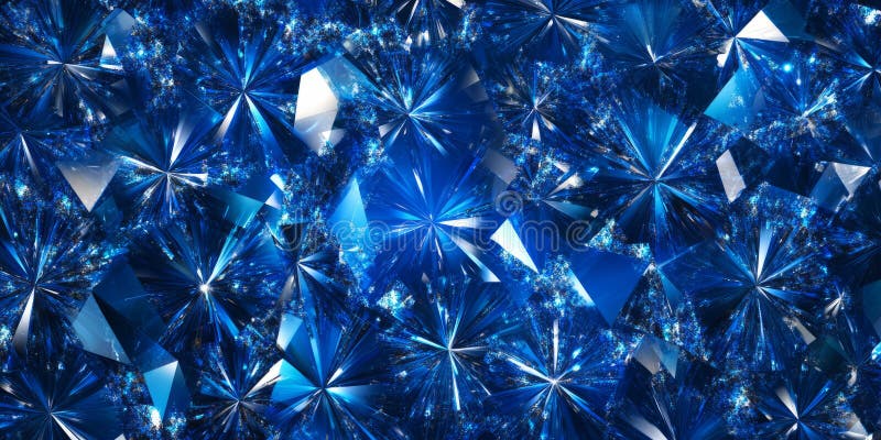 Sparkling Deep Blue Background Collection Diamonds Positioned Abstract ...