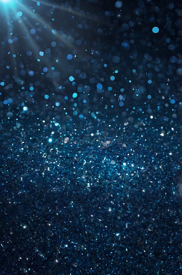 Sparkling Deep Blue Glitter Background with Light Rays Stock ...