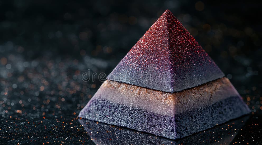 Sparkling Dessert Pyramid stock illustration. Illustration of gourmet ...