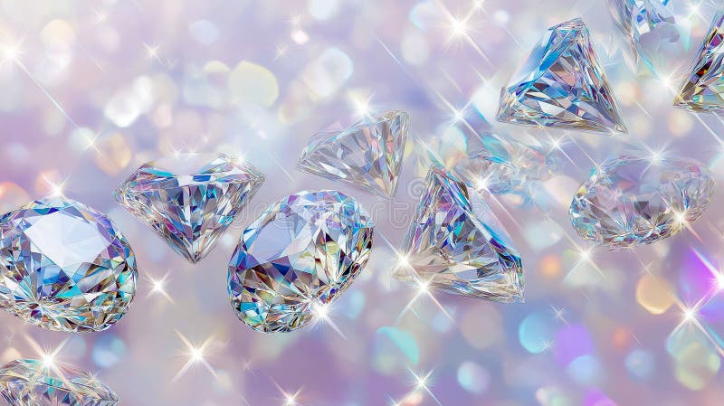 Sparkling Diamond Background with Shimmering Facets Stock Illustration ...