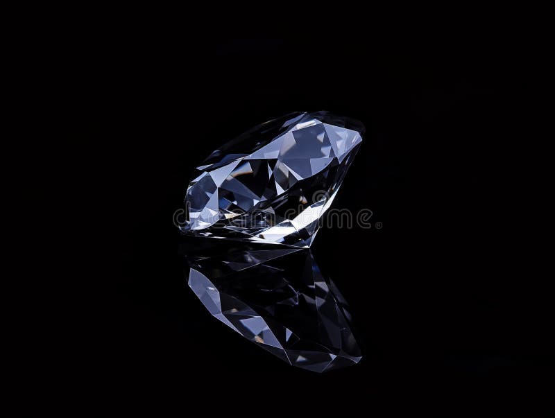 Sparkling Diamond on Black Background Stock Photo - Image of jeweler ...