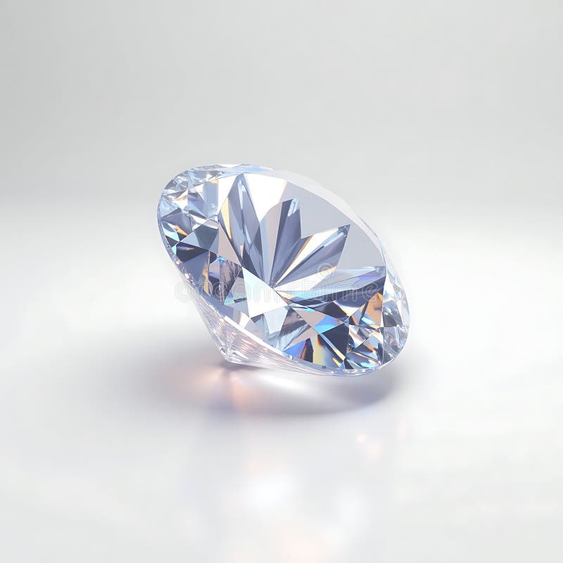 Sparkling Diamond Bright Facets Clean Background Stock Illustration ...