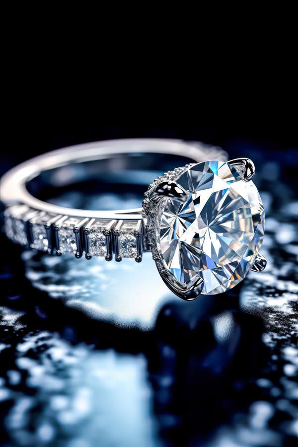 Sparkling Diamond Engagement Ring on Color Background Stock Photo ... Sparkling Diamond Engagement Ring on Color Background Stock Photo ...