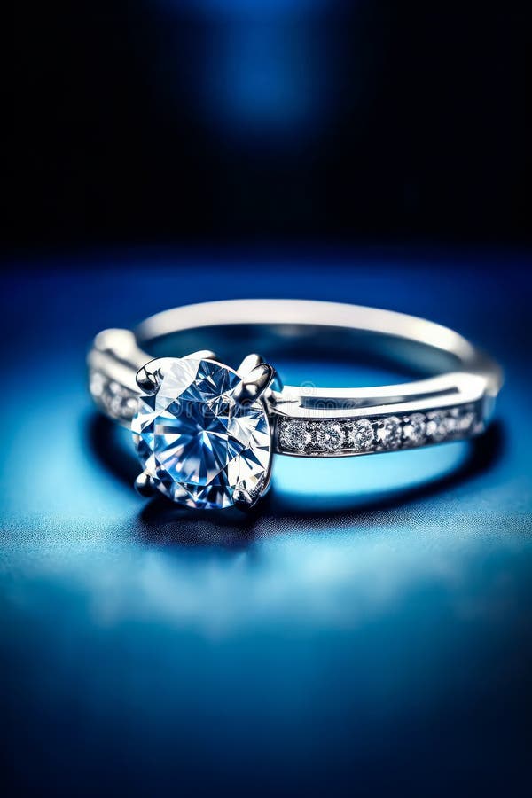Sparkling Diamond Engagement Ring on Color Background Stock Photo ... Sparkling Diamond Engagement Ring on Color Background Stock Photo ...