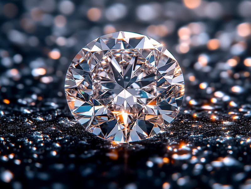 Sparkling Diamond on Glittering Background, Capturing Elegance and ...