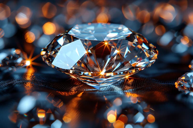 Sparkling Diamond Reflects Light Beautifully Luxurious Setting Stock ...